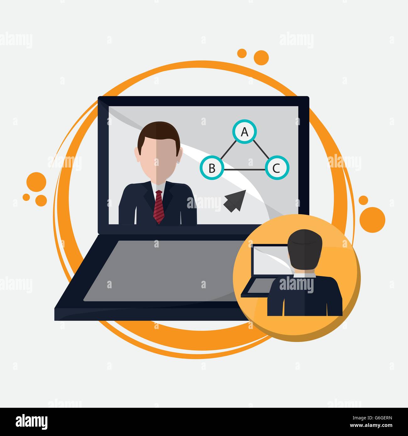 colorful webinar icon over white background , vector illustration Stock ...