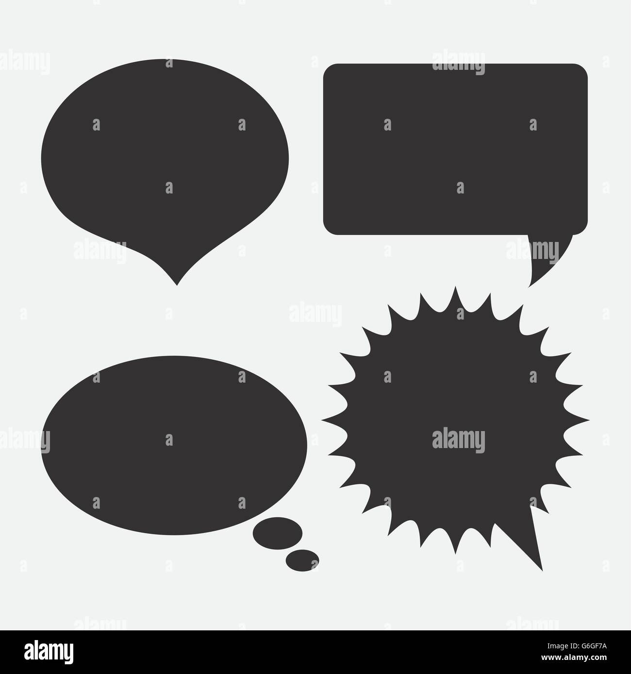 black and white Message bubble speech, editable vector Stock Vector ...