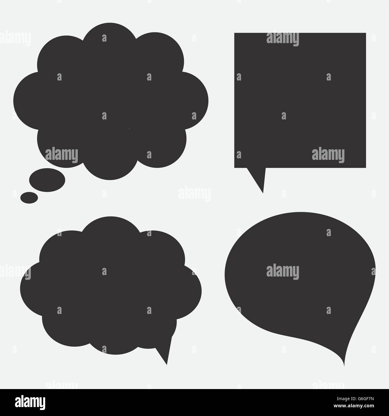 black and white Message bubble speech, editable vector Stock Vector ...