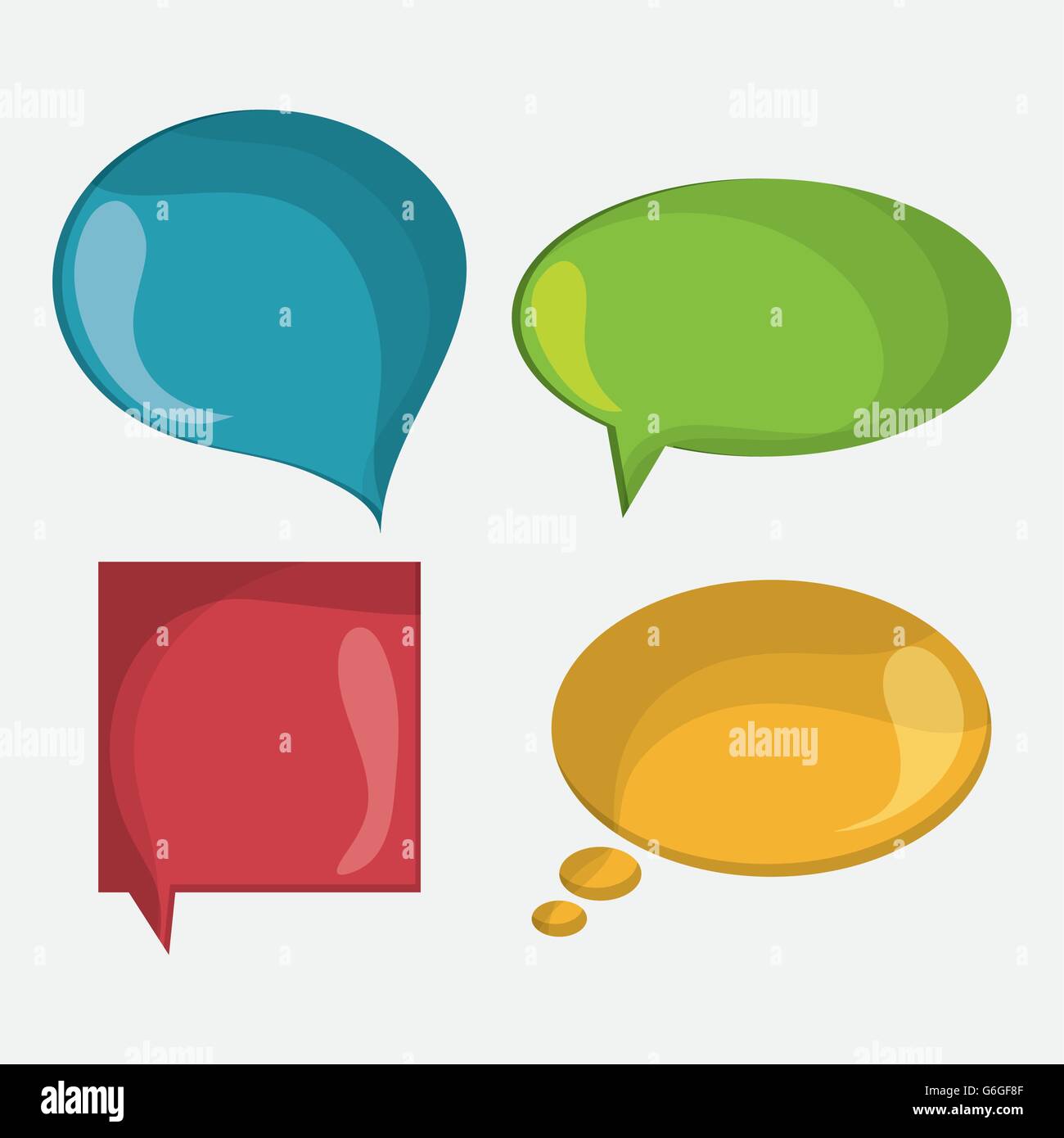 colors Message bubble speech, editable vector Stock Vector Image & Art ...