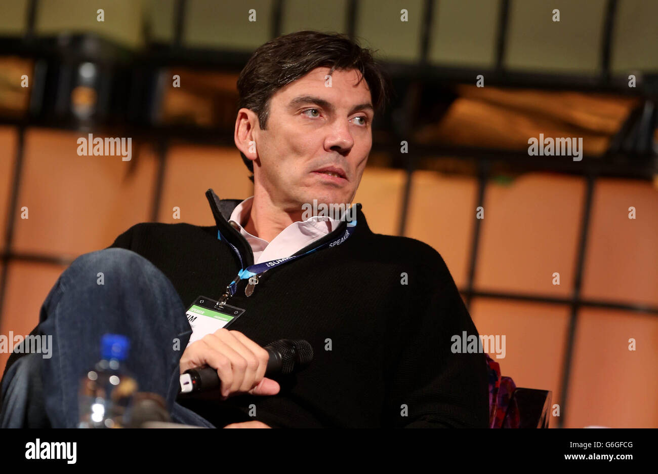AOL CEO Tim Armstrong speaking at the Dublin web summit being held at ...