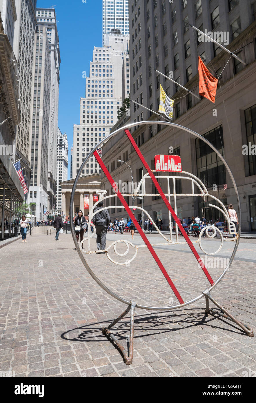 Large metal signs indicating a pedestrianised area shown by white ...
