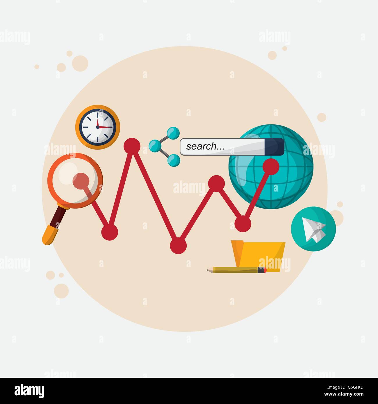 SEO icons, technology related, vector illustration Stock Vector Image ...