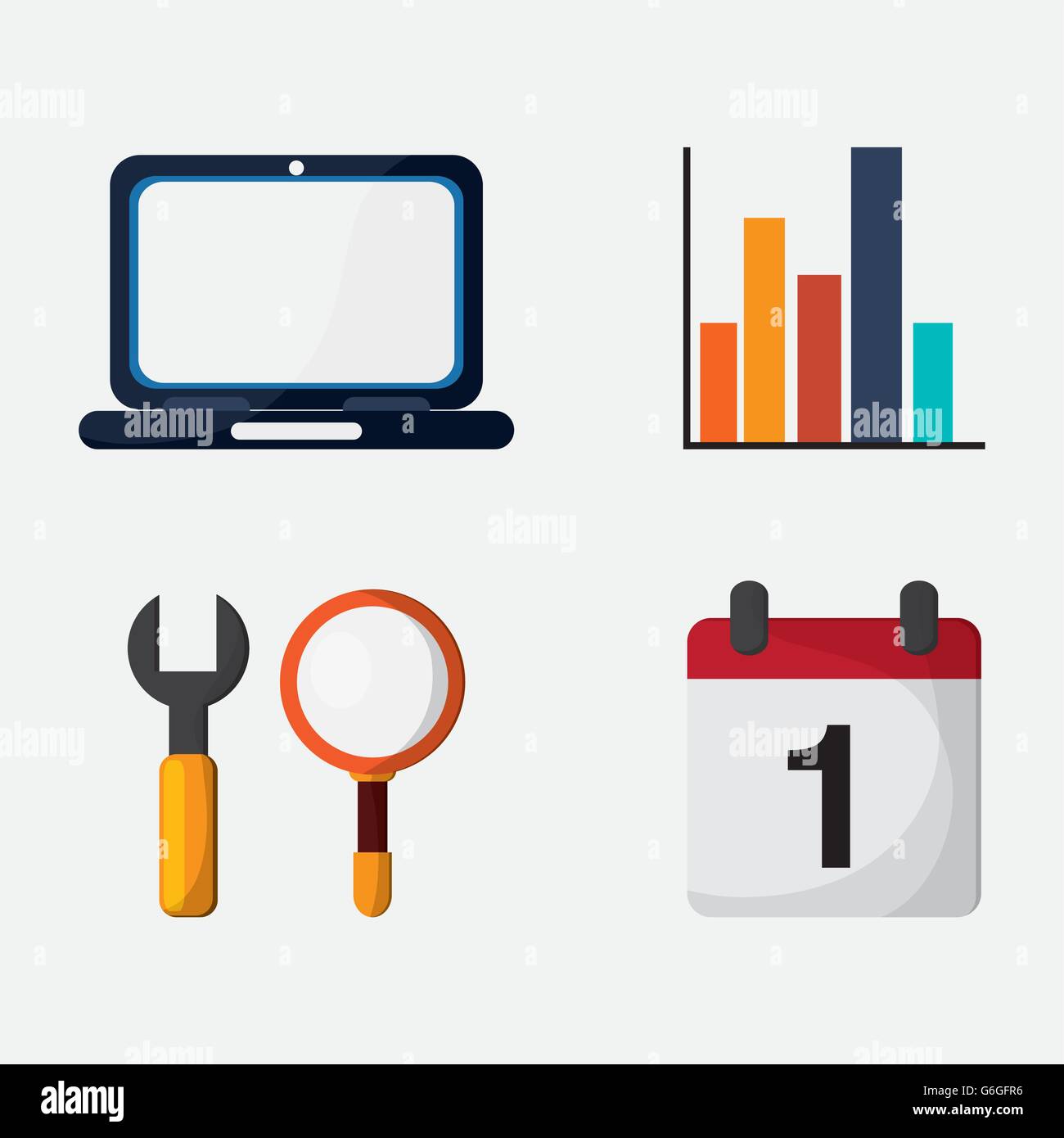 SEO icons, technology related, vector illustration Stock Vector Image ...