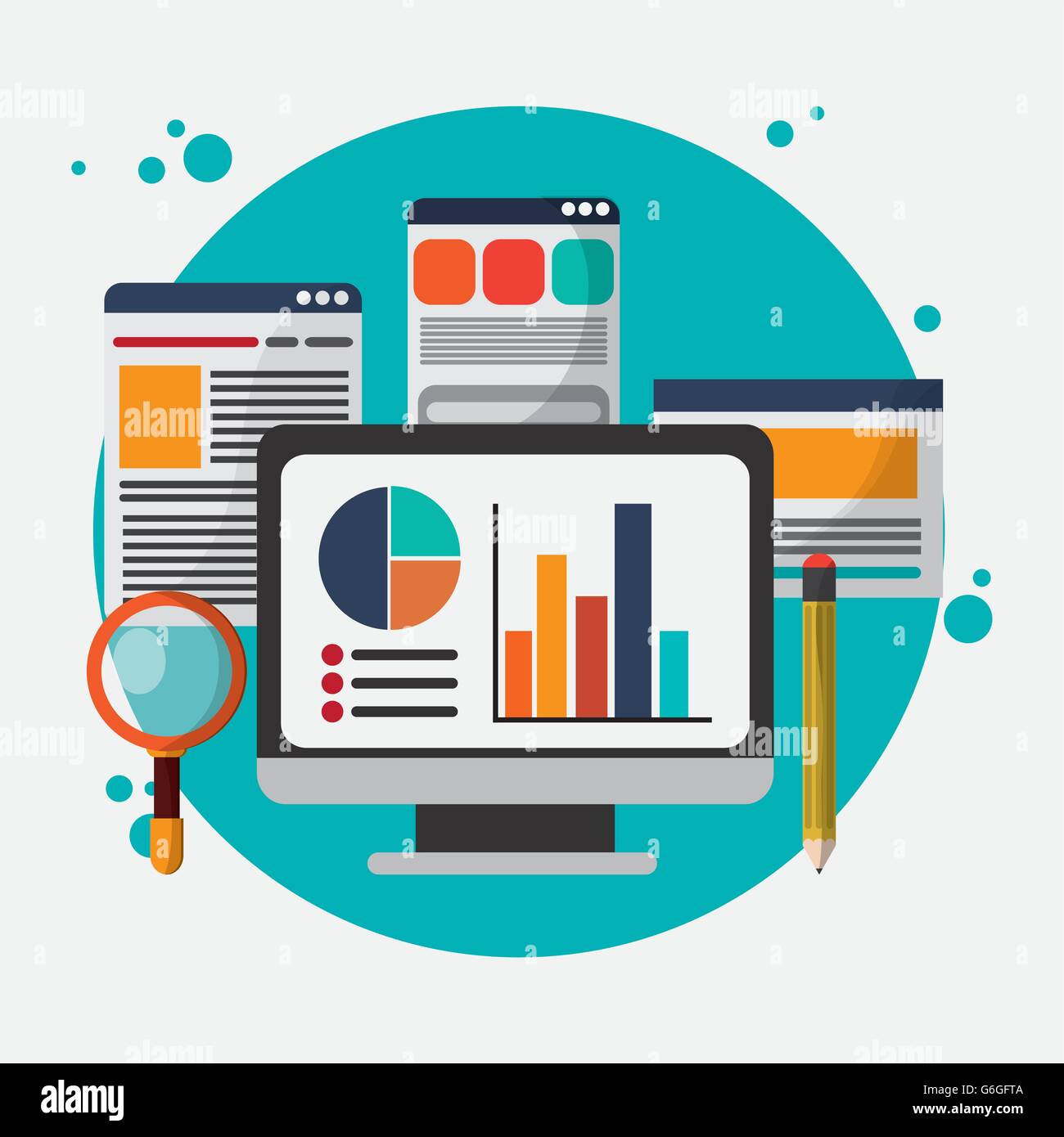 SEO icons, technology related, vector illustration Stock Vector Image ...