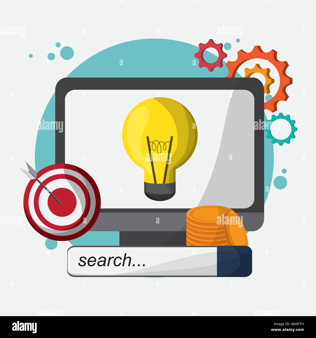 SEO icons, technology related, vector illustration Stock Vector Image ...
