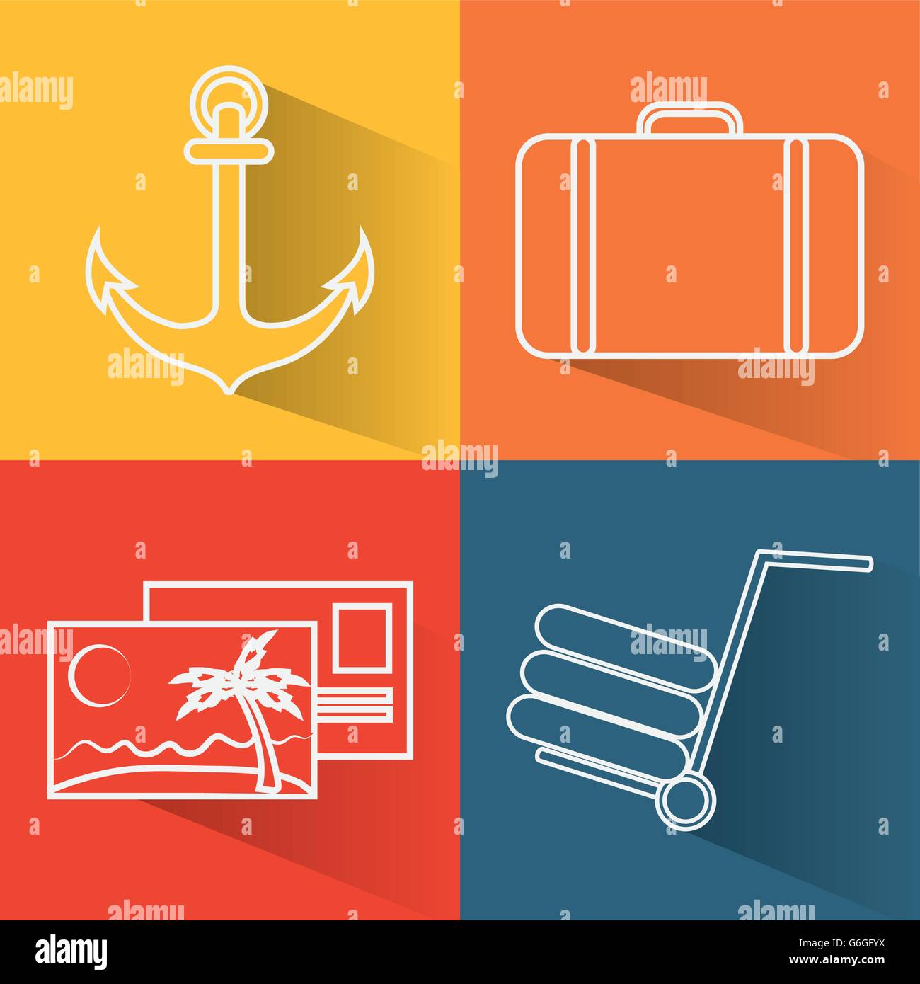 set icons of travel design, vector illustration Stock Vector Image ...