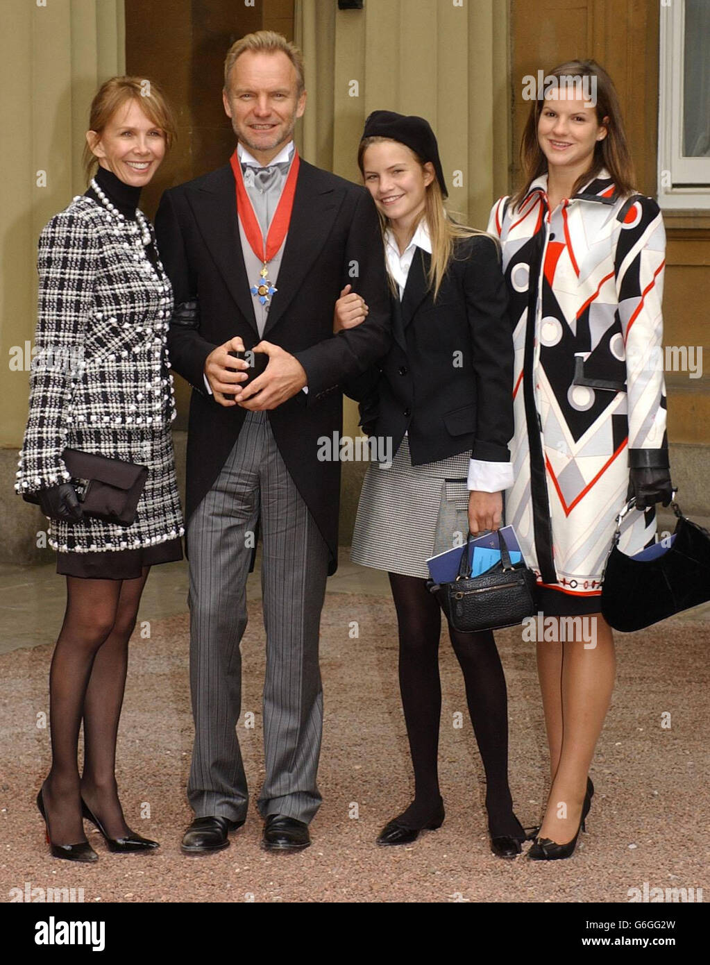 Gordon Sumner "Sting" with his wife Trudie Styler, and daughters Coco ...