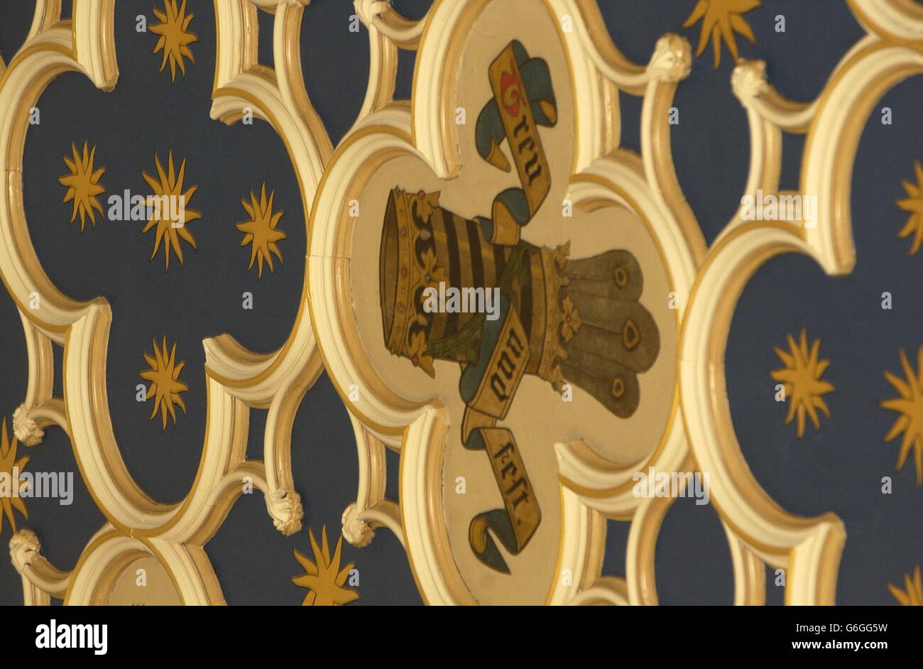 Newly restored chapel ceiling Stock Photo - Alamy