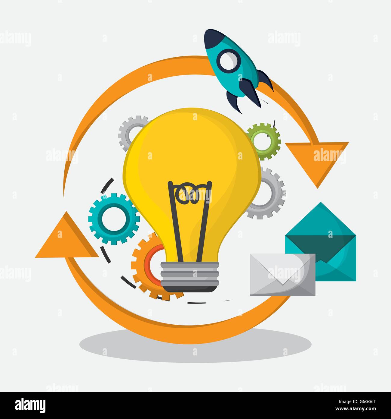 Creative process colorful design, vector illustration Stock Vector ...