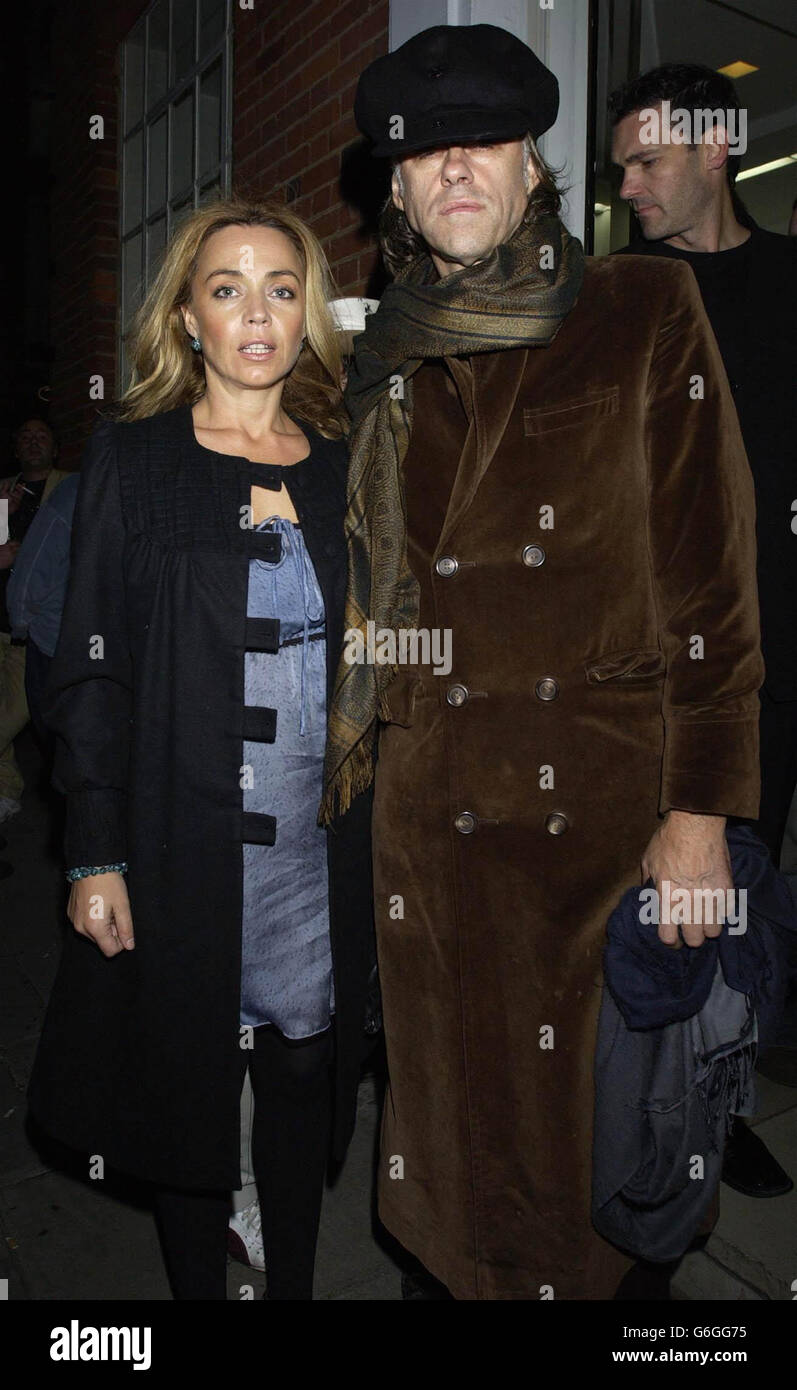 Sir Bob Geldof and partner Jeanne Marine arrive for the dual launch of ...