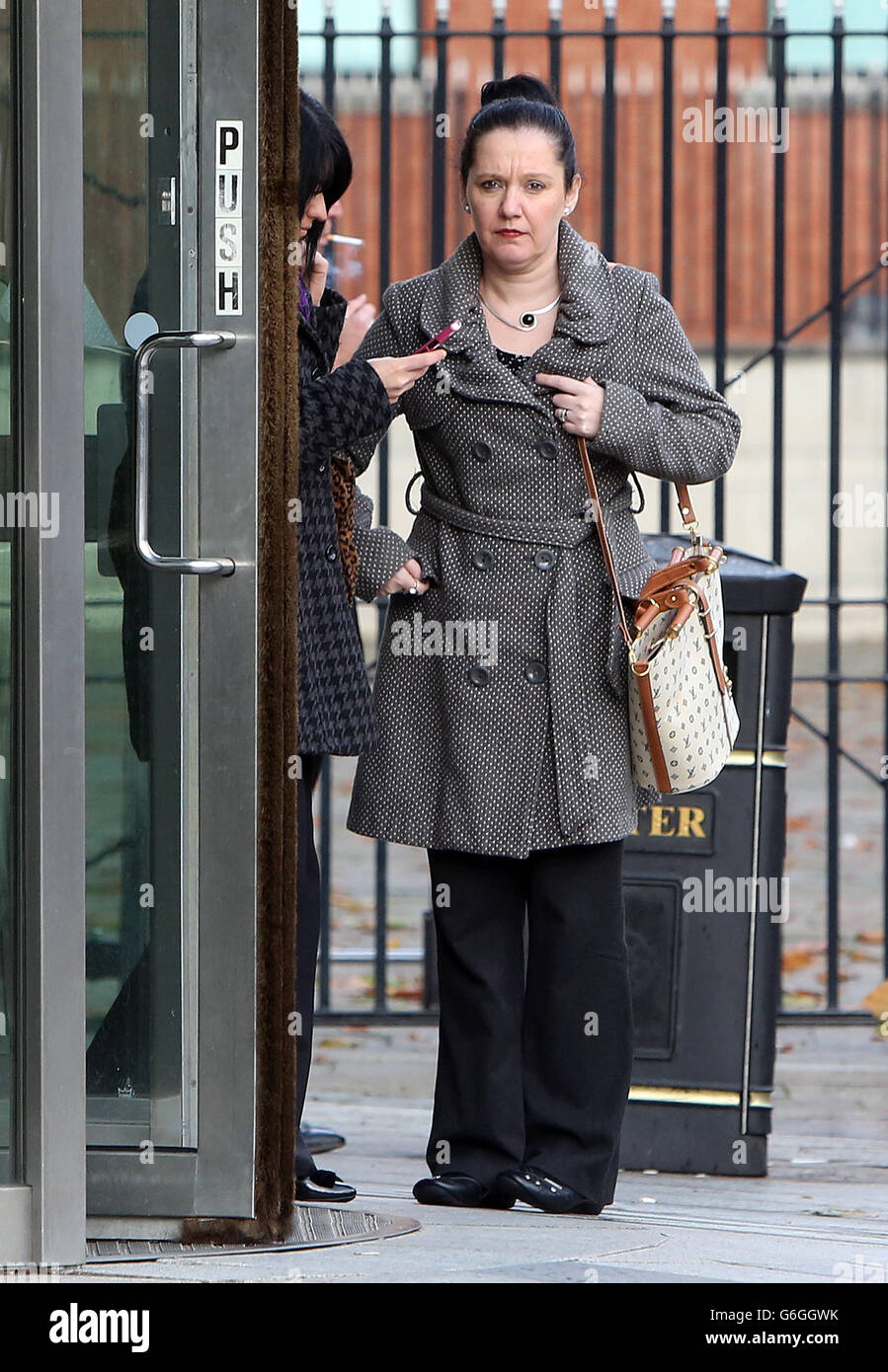 Aine Dahlstrom, daughter of Liam Adams, outside Laganside Court in ...