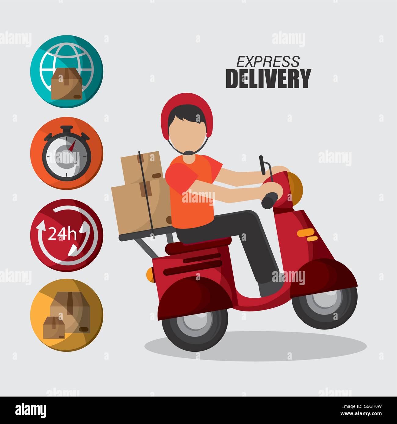 Delivery logistic service chronometer in Stock Vector Images - Alamy