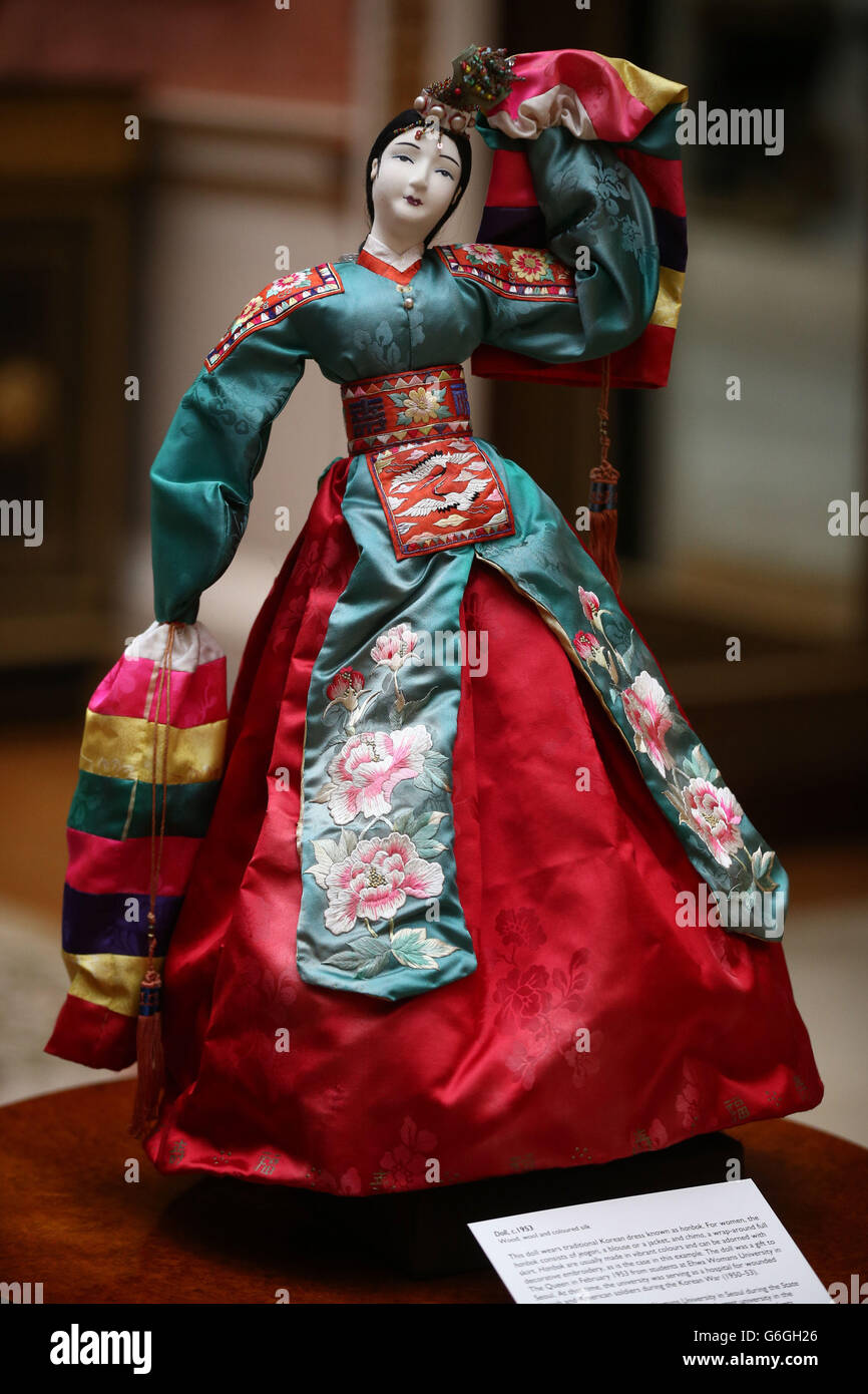 A doll gifted to Queen Elizabeth II in 1953 from Ehwa Womans University ...