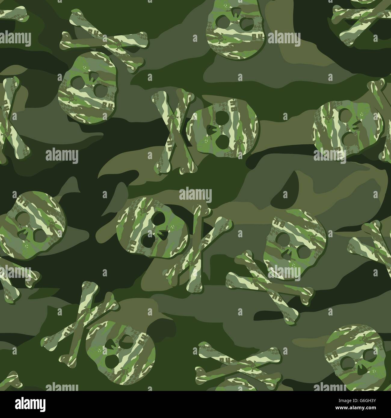 Seamless skull camouflage pattern Stock Vector Images - Alamy
