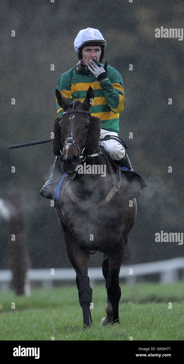 Williamson handicap steeple chase at exeter racecourse hi-res stock ...