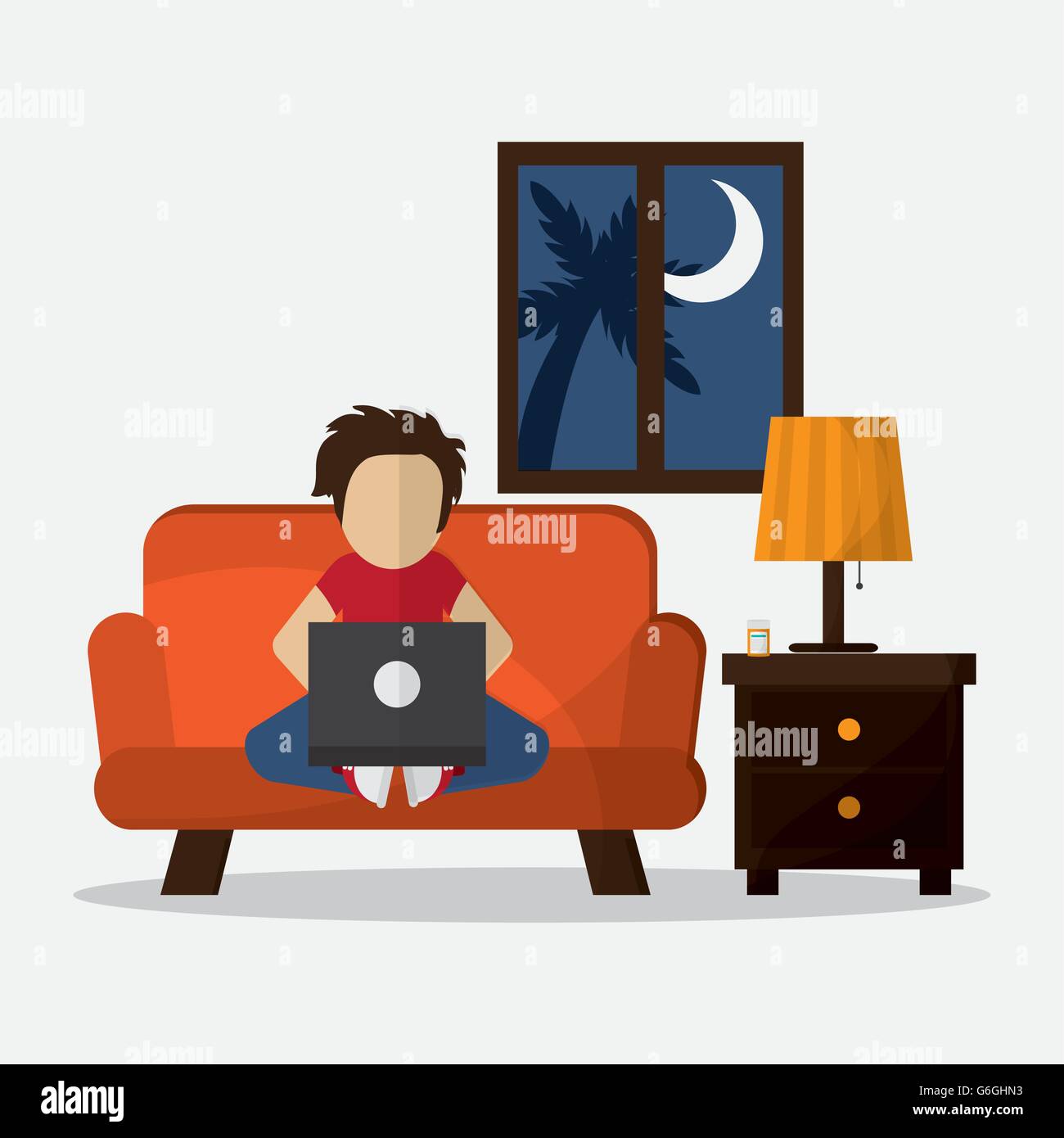boy resting icon design, vector illustration Stock Vector Image & Art ...