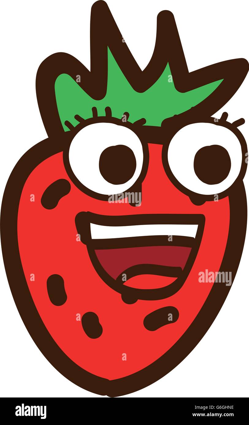 strawberry character isolated icon design Stock Vector Image & Art - Alamy