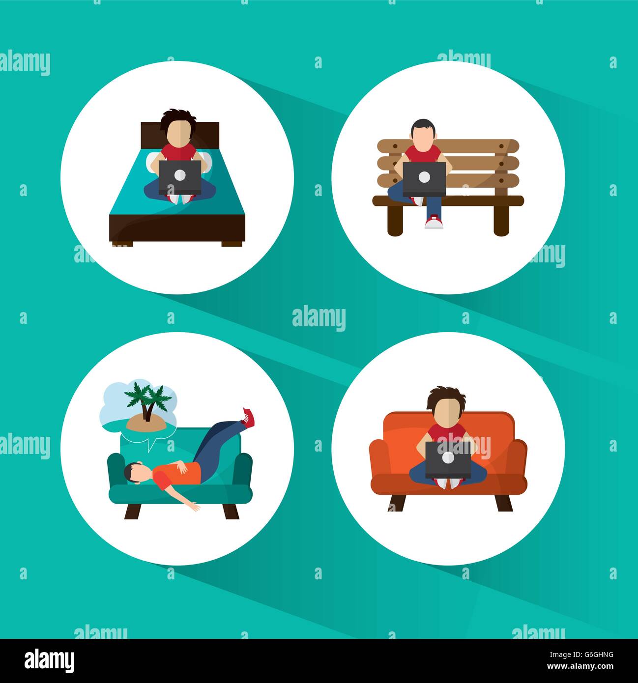 boy resting design, vector illustration Stock Vector Image & Art - Alamy