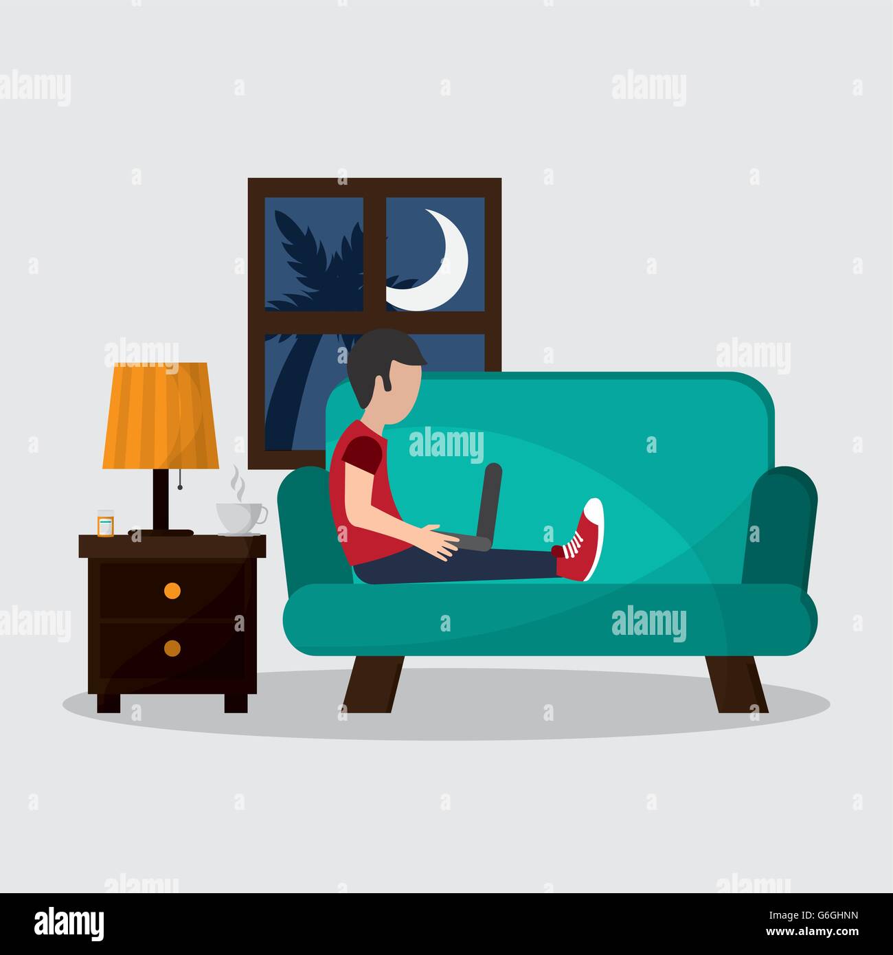 boy resting icon design, vector illustration Stock Vector Image & Art ...