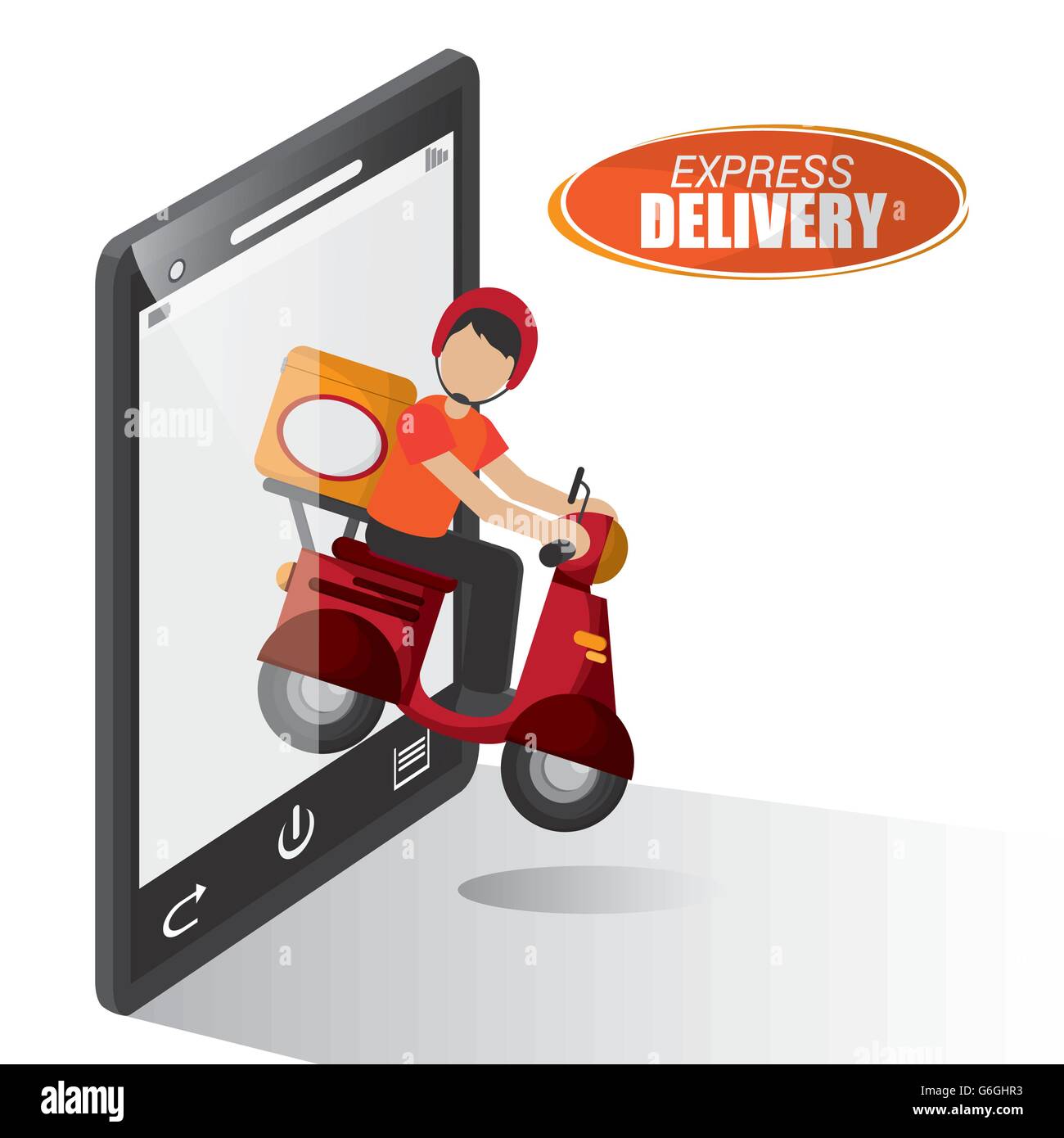 delivery motorcycle design , vector illustration Stock Vector Image ...
