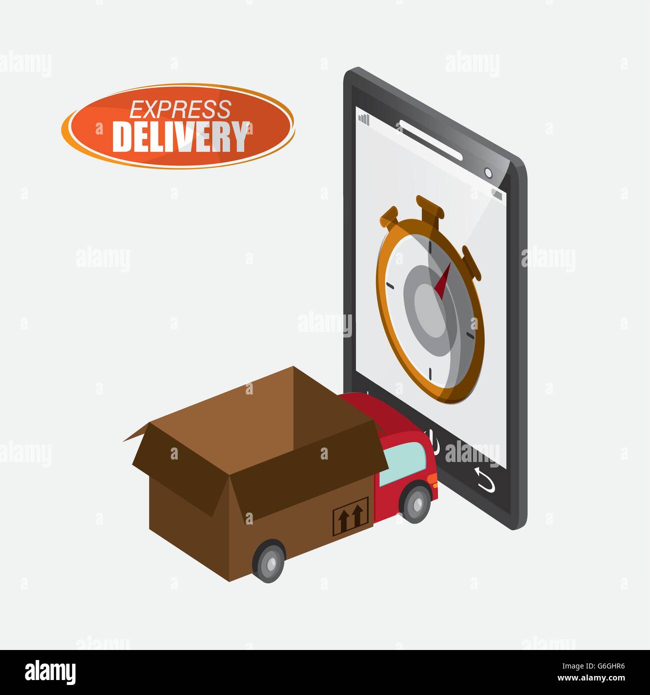 Express delivery truck design , vector illustration Stock Vector Image ...
