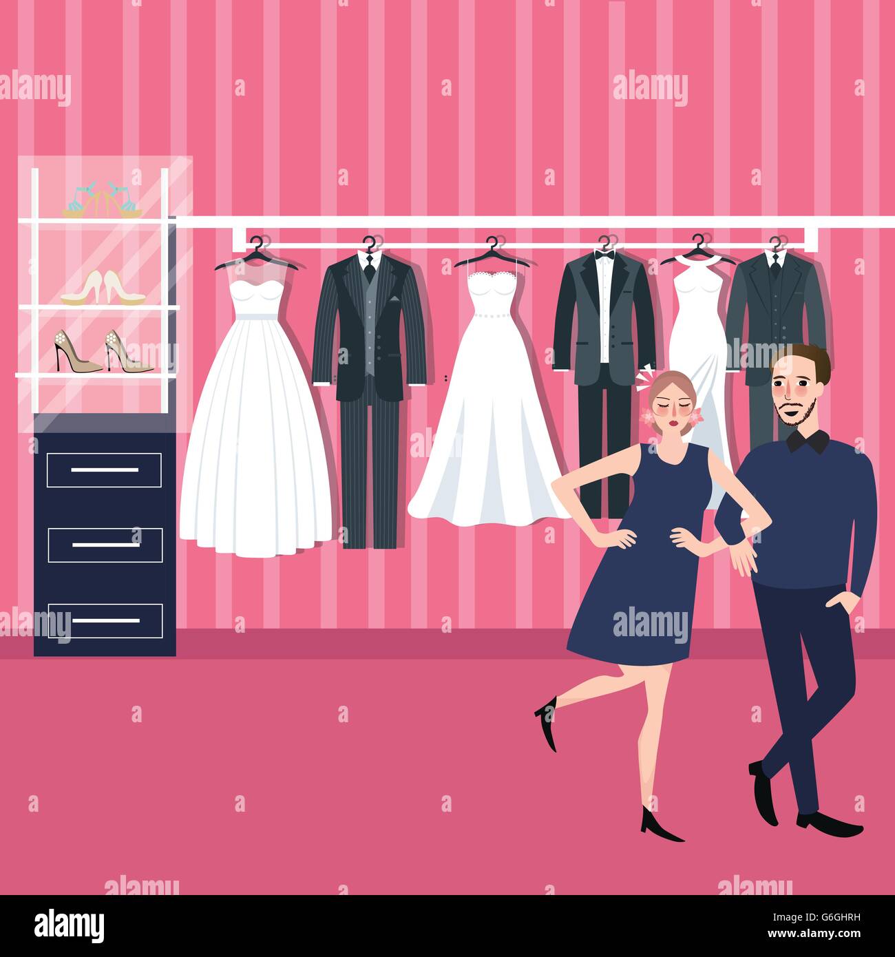 Women in traditional dresses Stock Vector Images - Alamy