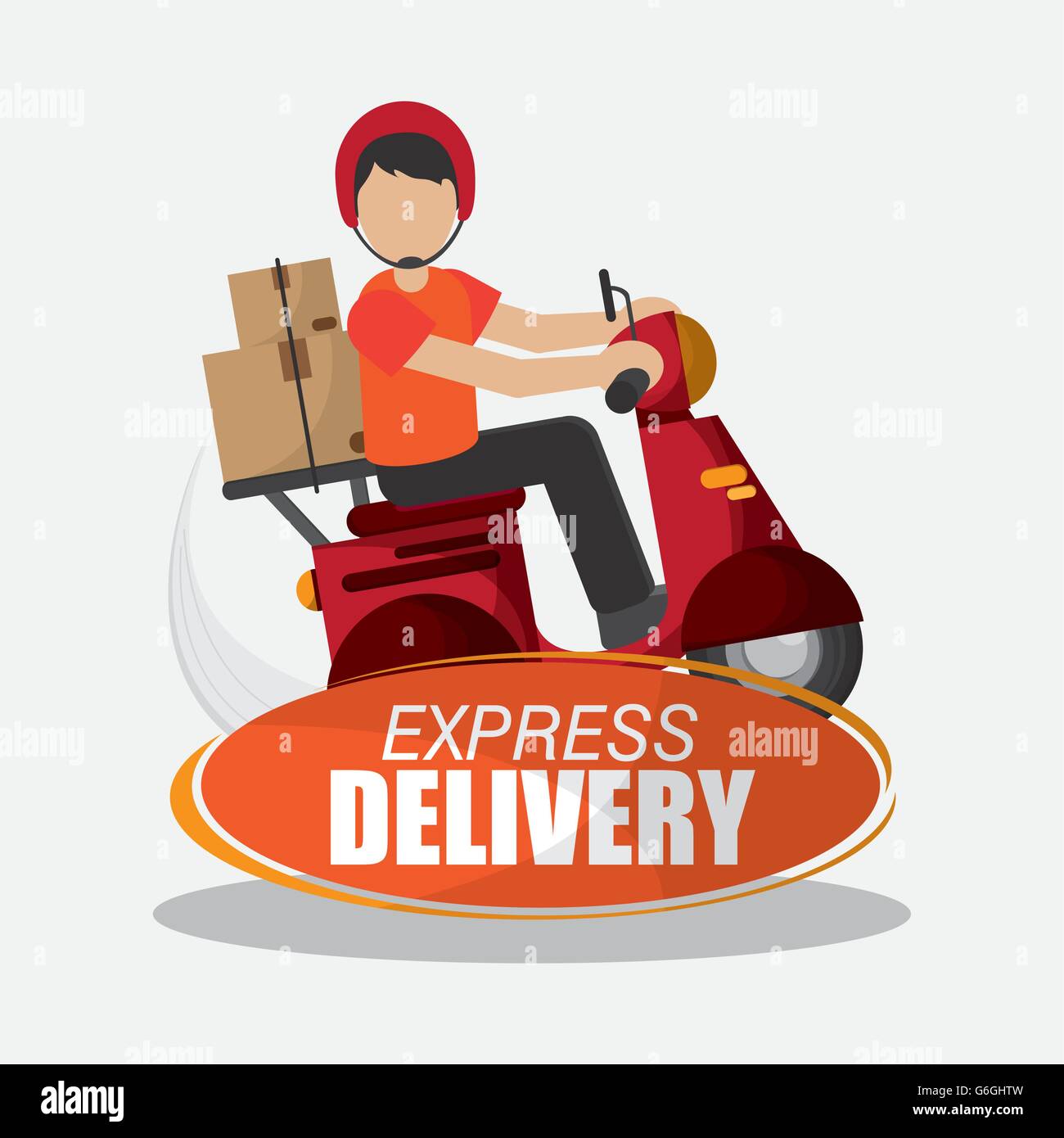 delivery motorcycle design , vector illustration Stock Vector Image ...