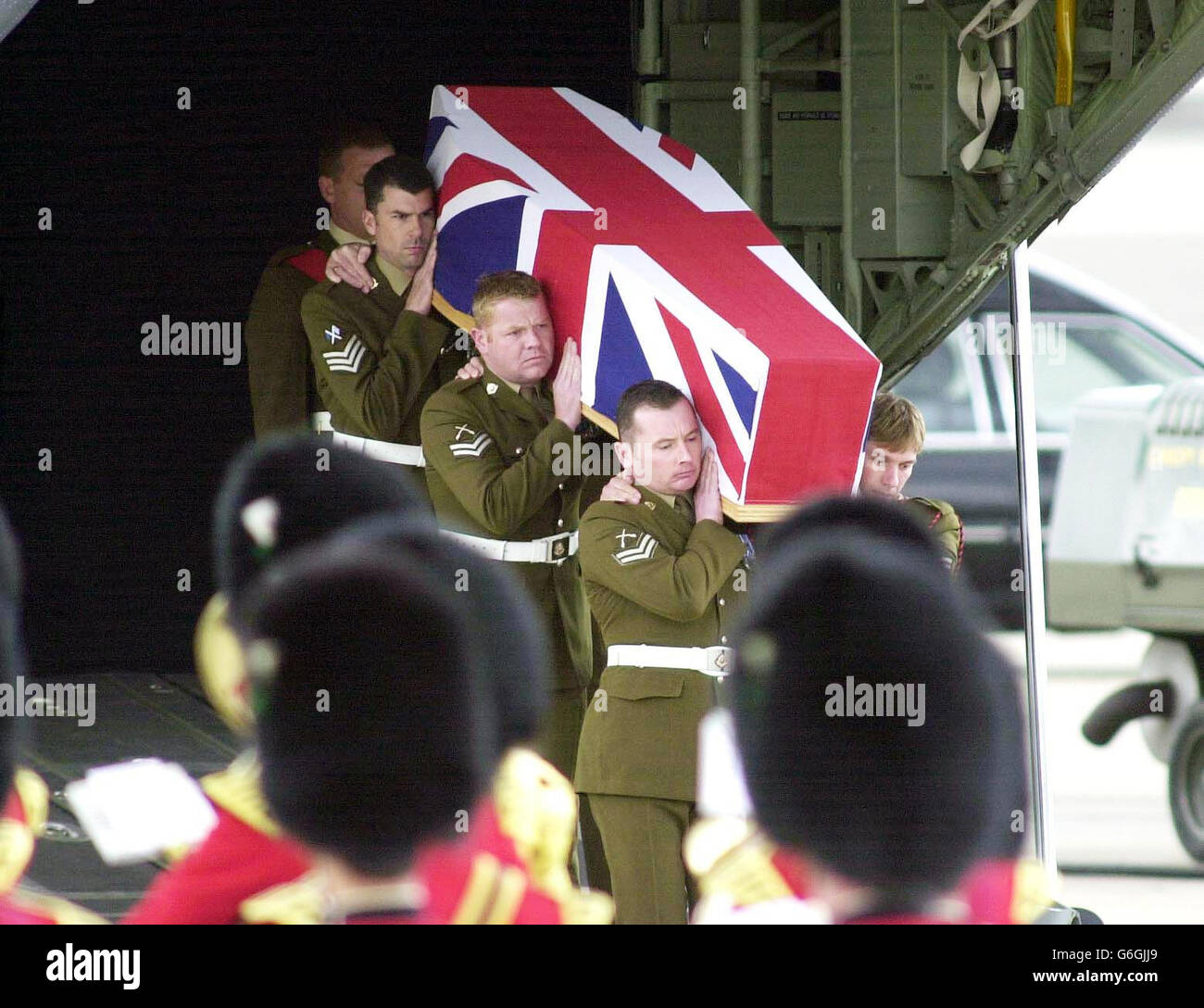 The coffin of warrant officer colin wall hi-res stock photography and ...