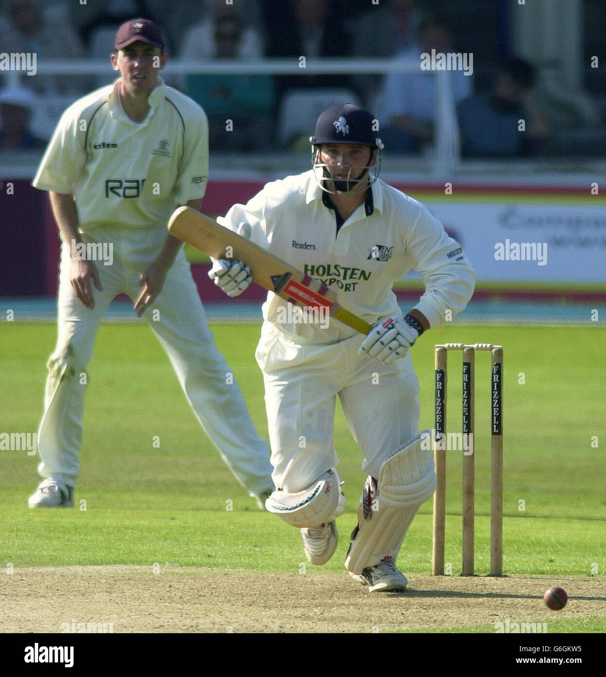 Kent batsman Mark Ealham in the crease during their Frizzell County ...
