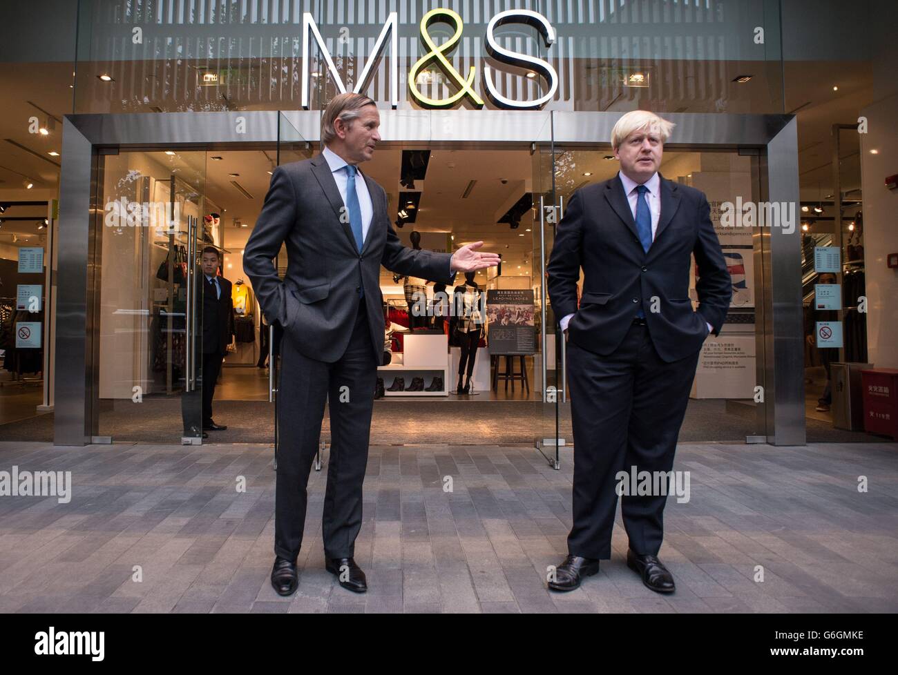 Mayor of London Boris Johnson meets Marks and Spencer Chief Executive ...