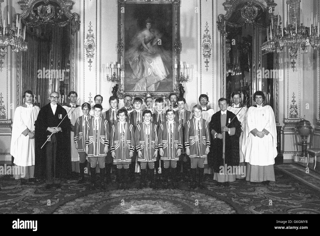 The choir of The Chapels Royal for the christening of Prince William in ...