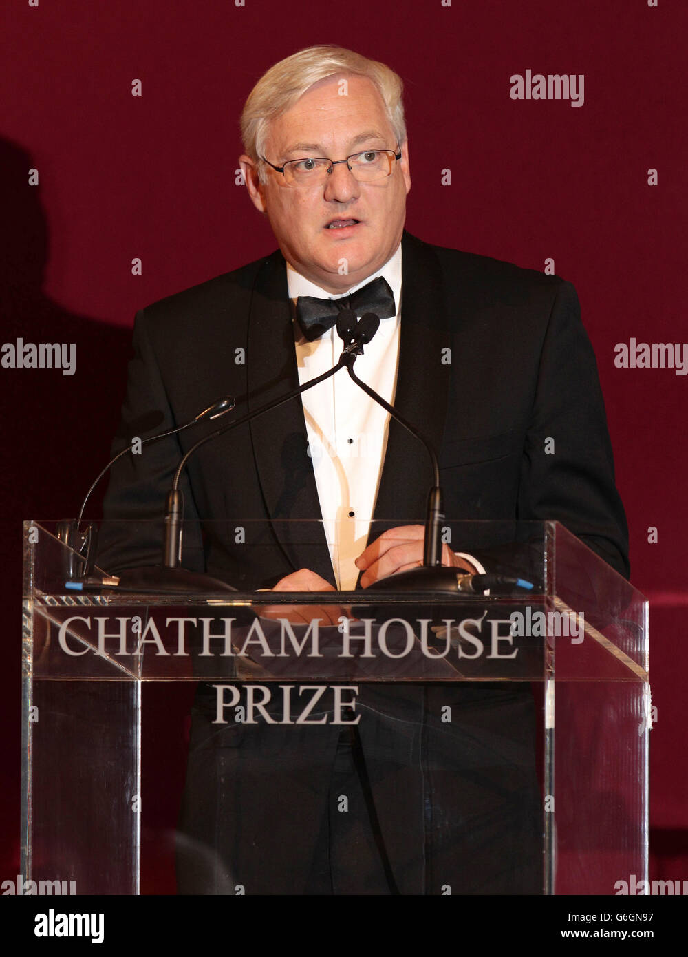 Peter Voser, CEO of Royal Dutch Shell, speaking during an award ...