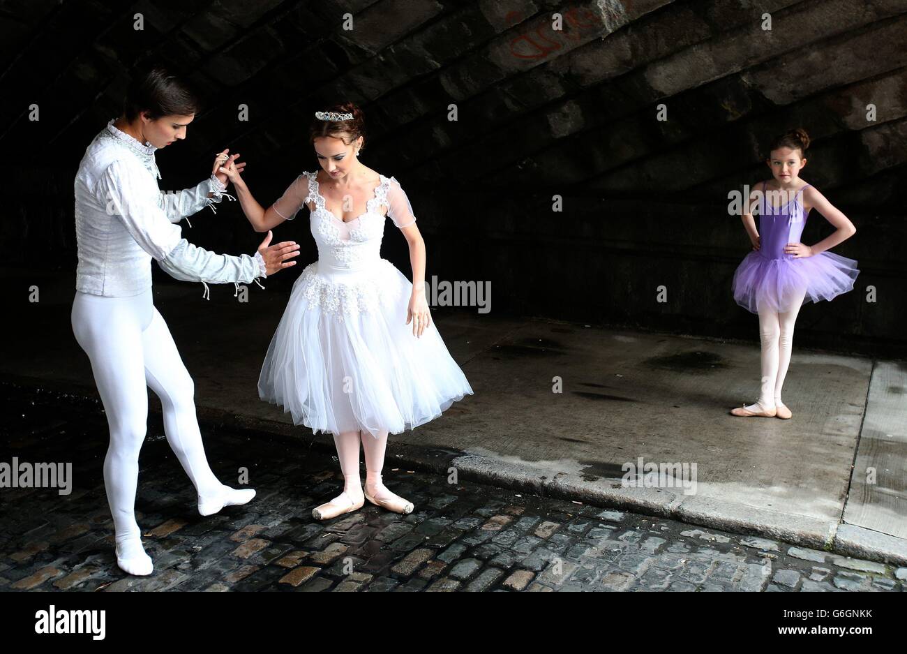 Royal Moscow Ballet dancers Ekateryna Floria, who plays Cinderalla, and ...