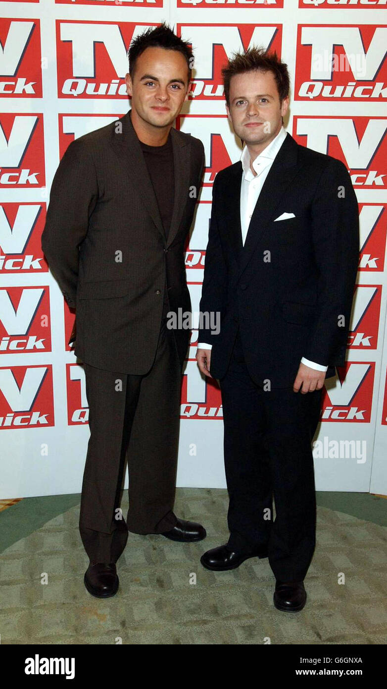 Ant and Dec, Anthony McPartlin (left) and Declan Donnelly, arrive for ...