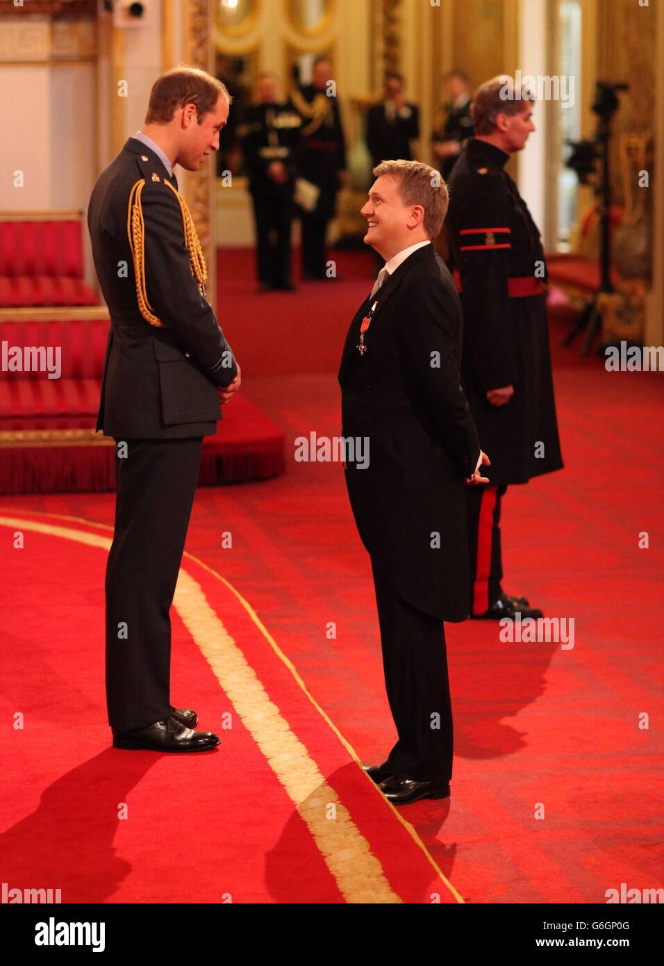 Receives mbe duke cambridge investiture ceremony buckingham palace hi ...