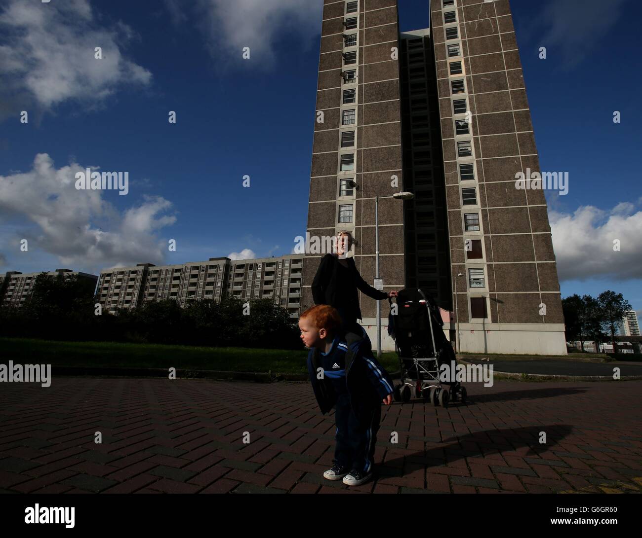 Donna Freeman and her son Luke (2 years old) outside the Joseph ...