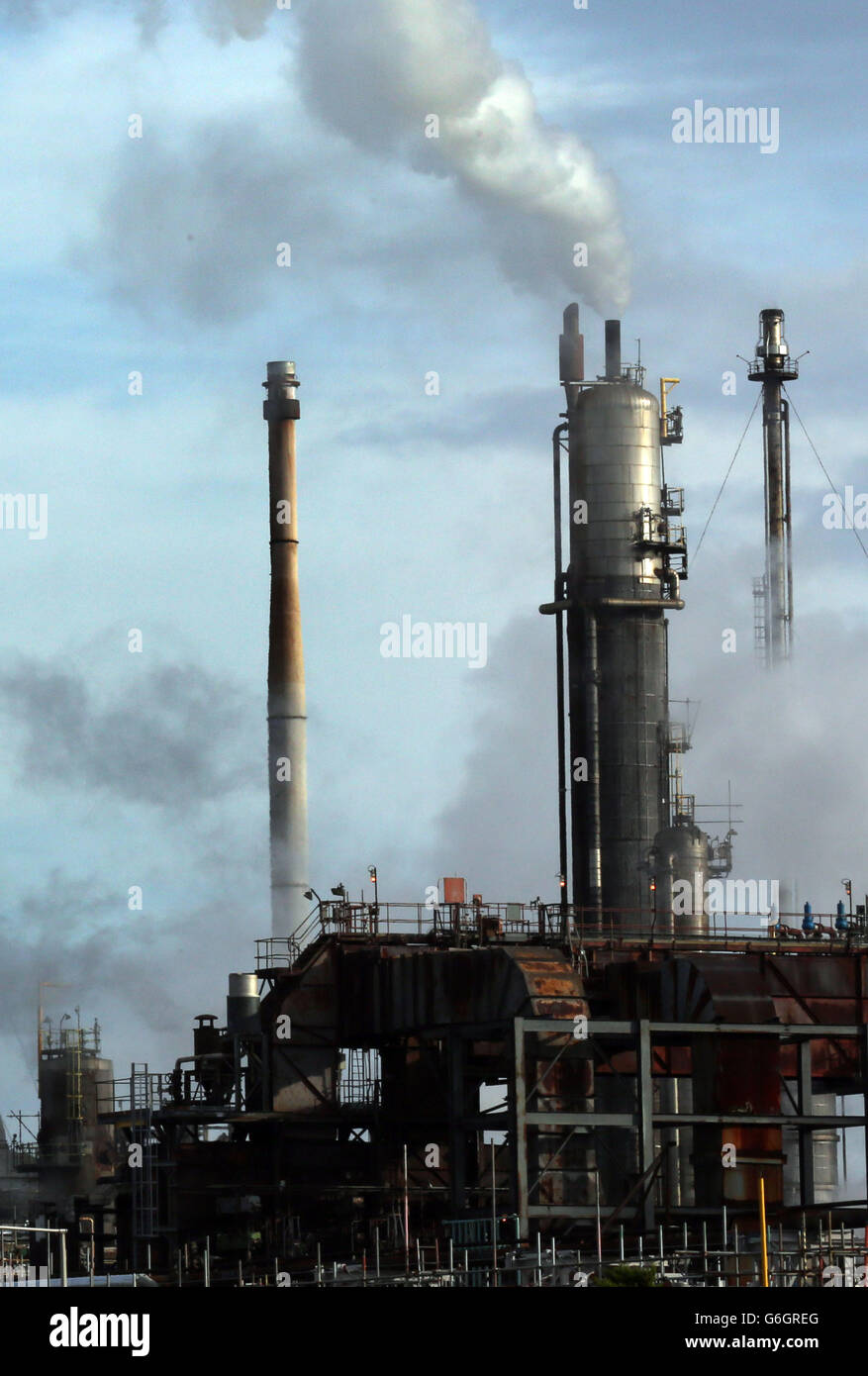 Grangemouth dispute. Grangemouth oil refinery in in Falkirk, Scotland ...