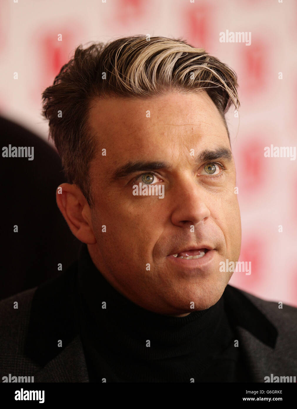 Robbie Williams arriving for the Q Awards, at Grosvenor House Hotel ...