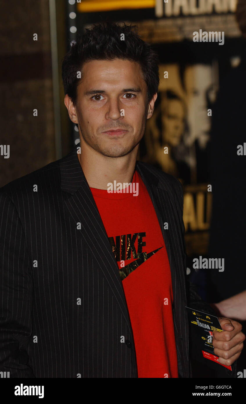 Jeremy Edwards at the UK film premier of The Italian Job at Odeon ...