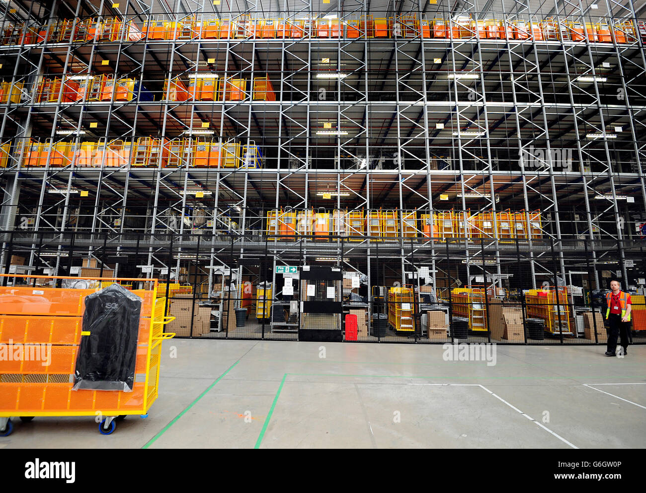 Workers in asos distribution centre near barnsley hi-res stock ...
