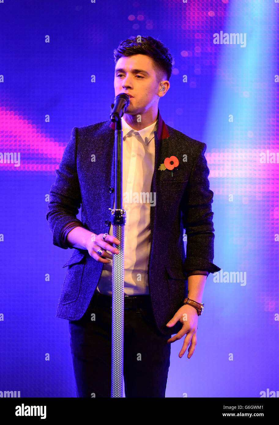 Union J's JJ Hamblett performs at a concert at RAF Northolt to launch ...