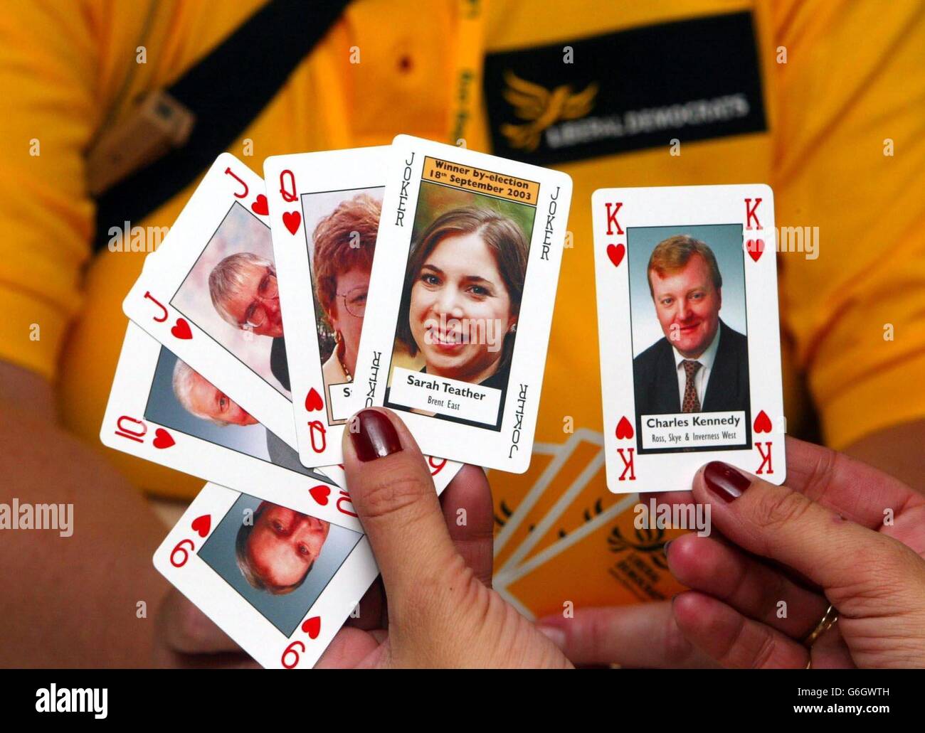 Liberal Democrats playing cards Stock Photo - Alamy