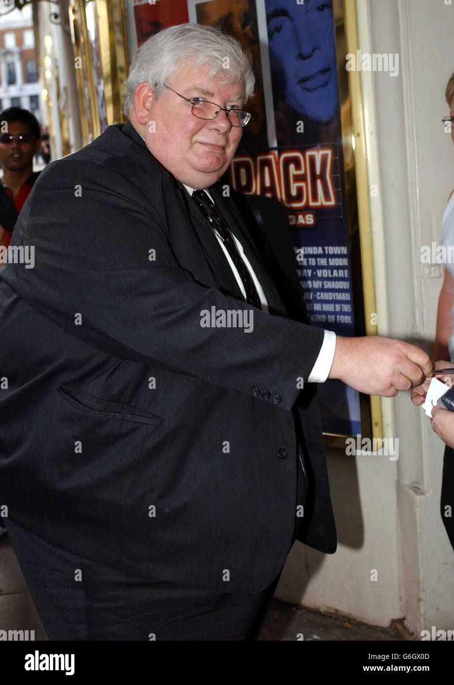 Actor Richard Griffiths arrives at the Strand Theatre in London for a ...