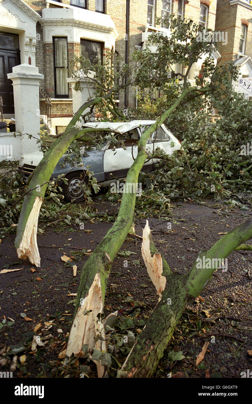 Weather - Storm Damage in Britain Stock Photo - Alamy