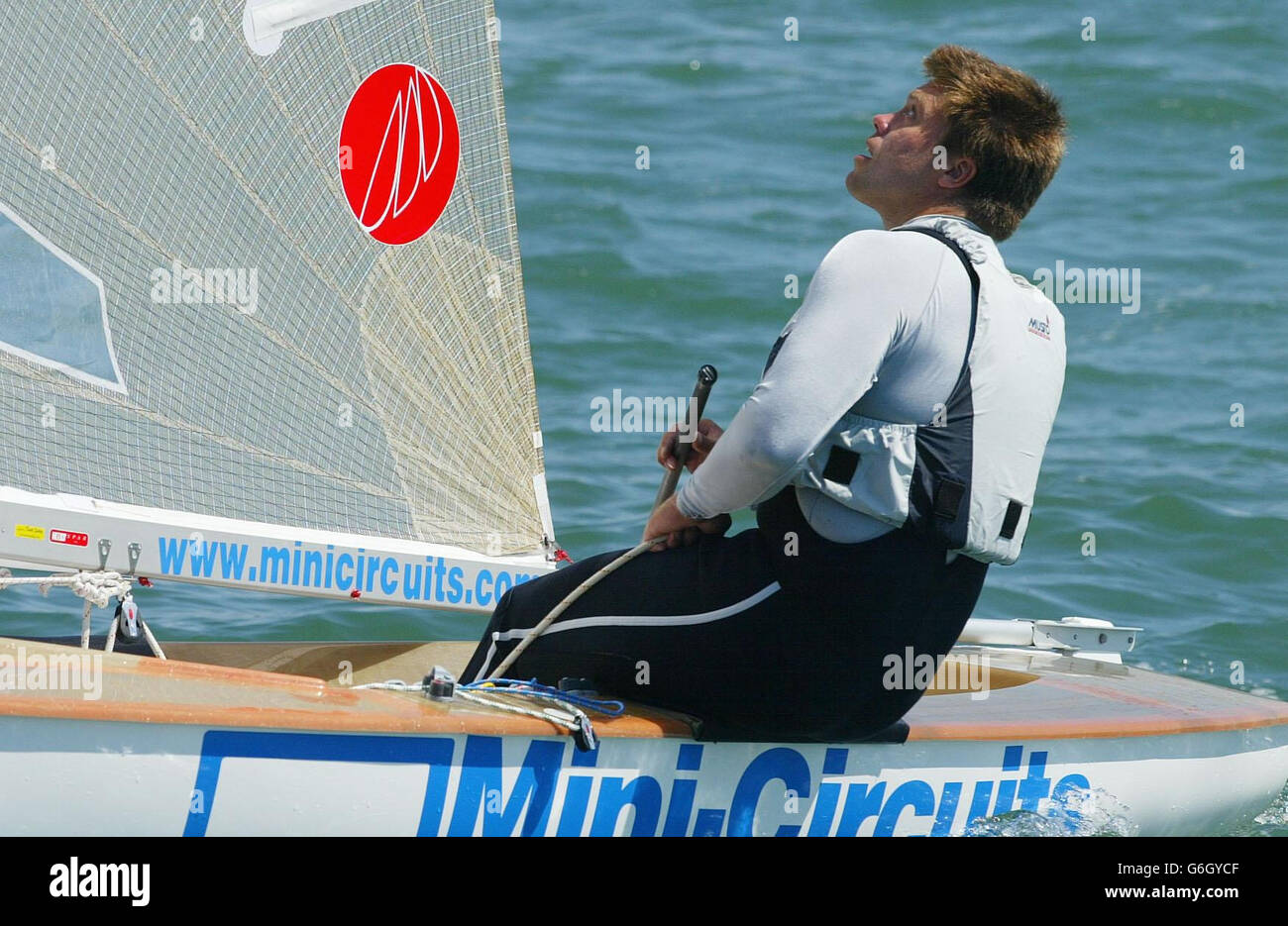 Simpson Sailing World Championships. Britain's Andrew Simpson in action ...