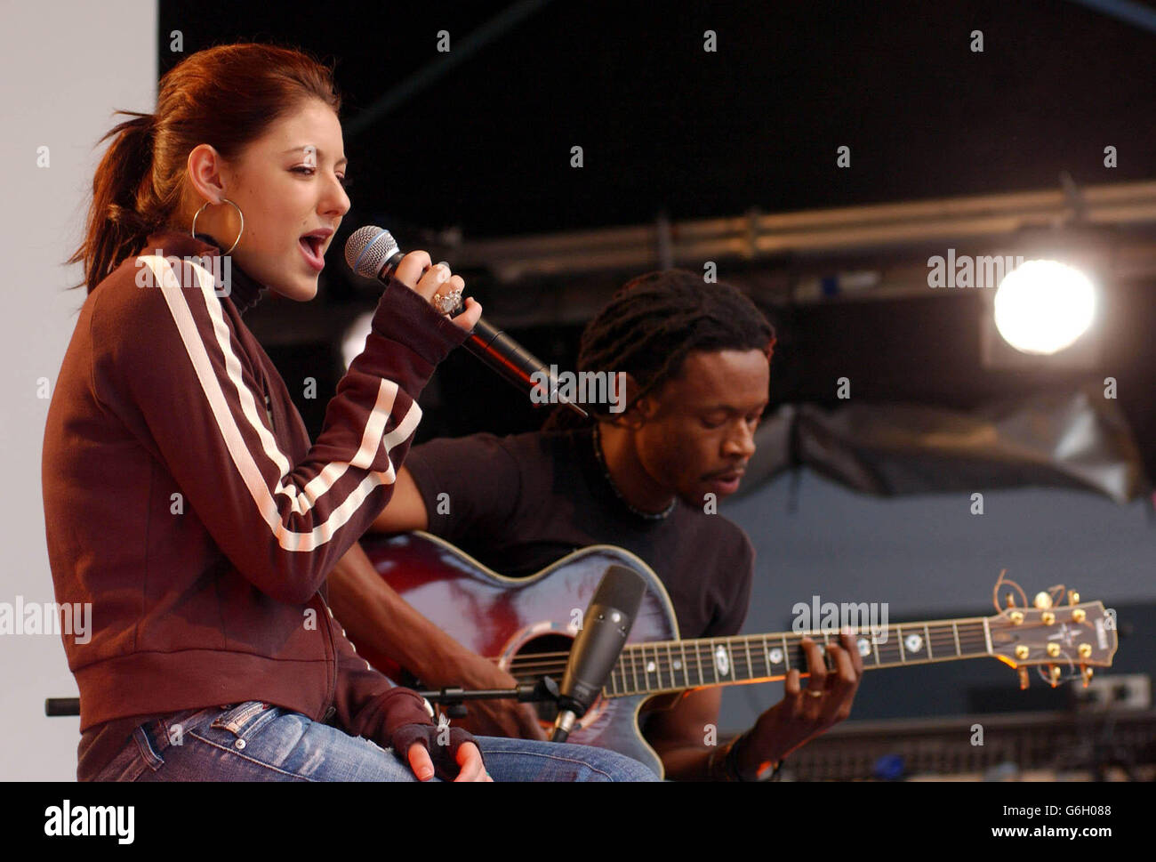 Celebrity music singing tracksuit top stacie orrico hi-res stock ...