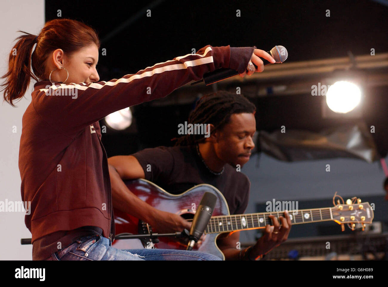 MTV TRL Stacie Orrico. Singer Stacie Orrico during her apperance on MTV ...