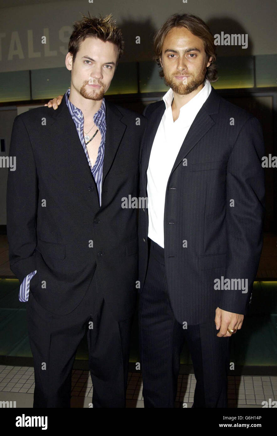 Stars of the film Shane West (left) and Stewart Townsend arrive for the ...