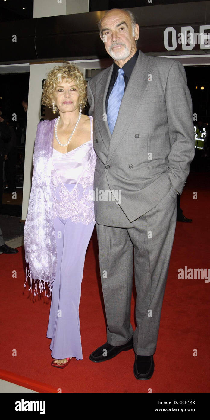 Actor Sean Connery and his wife Micheline arrive for the UK premiere of ...